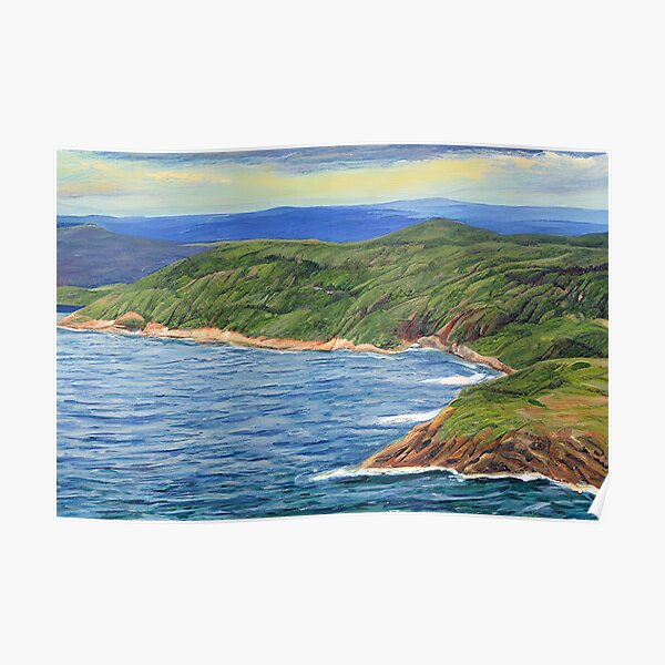 "Cabot Trail Cape Breton Nova Scotia Digital Painting" Poster for Sale ...