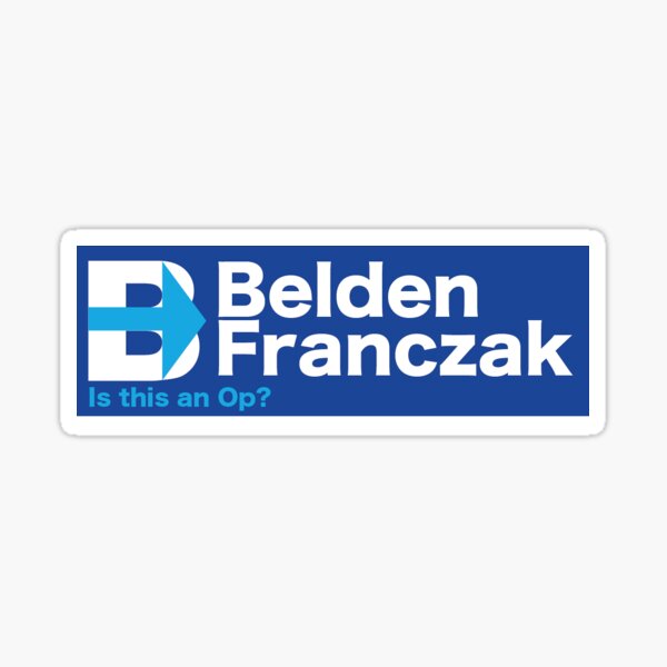 "Belden / Franczak 2024" Sticker for Sale by BananaNCoconut | Redbubble