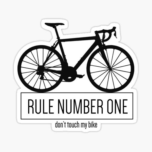 "Bike Lover - Rule number one" Sticker for Sale by Studio548 | Redbubble