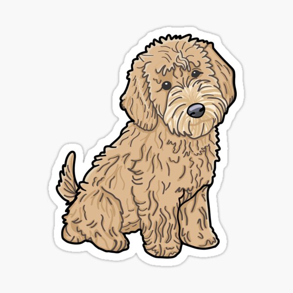 "Golden Doodle Dog / Goldendoodle" Sticker for Sale by Isabelle-Anne ...