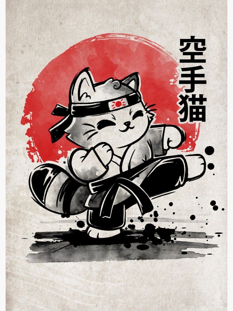 "Karate Cat design art" Sticker for Sale by Neno1953 | Redbubble