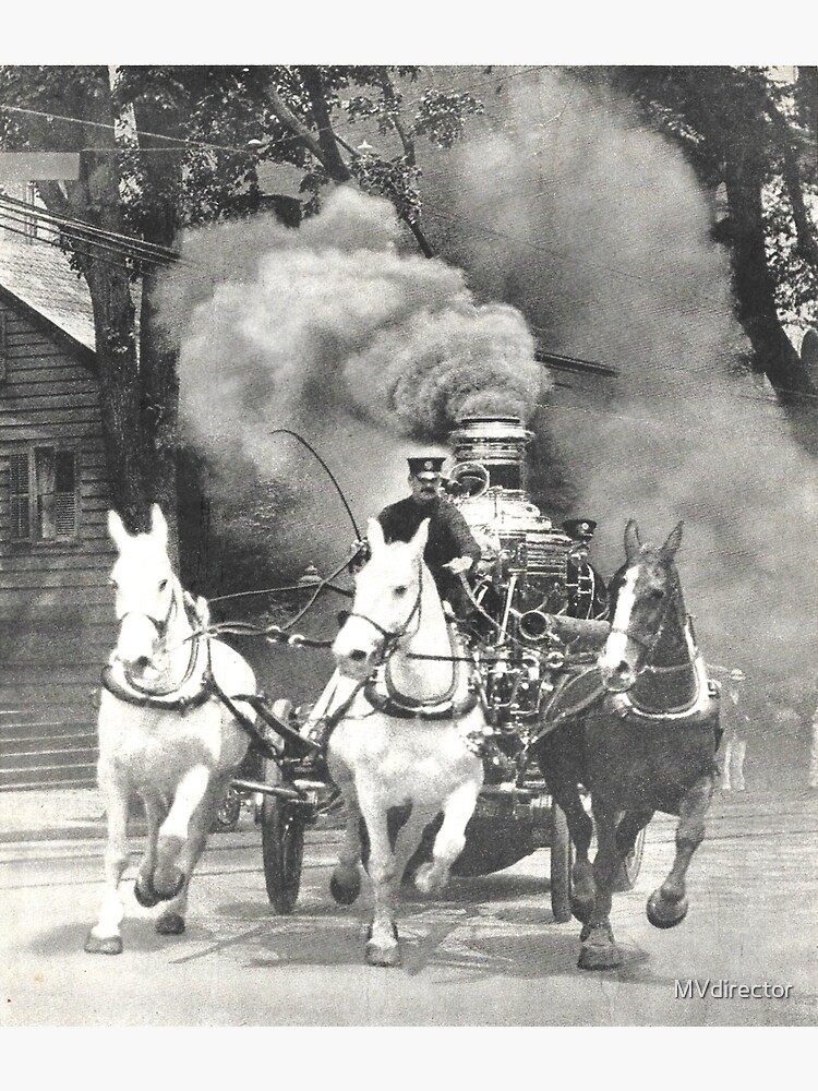 "Vintage Steam-Powered Fire Engine Pumper" Sticker for Sale by ...