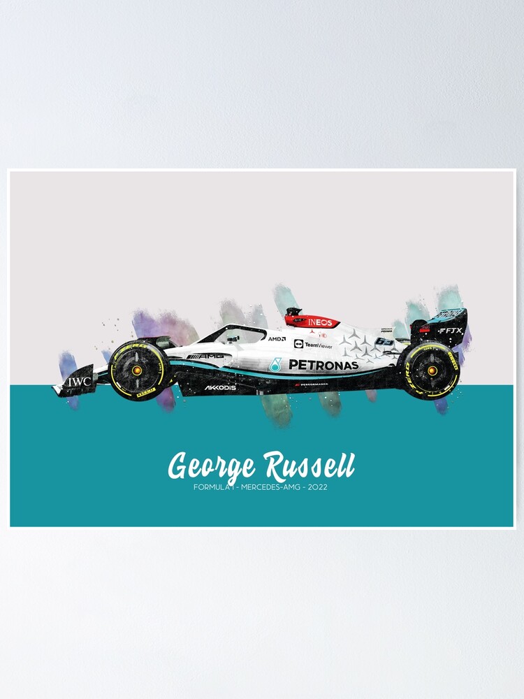 "George Russell F1 2022 Mercedes Car Art" Poster for Sale by d25bev ...