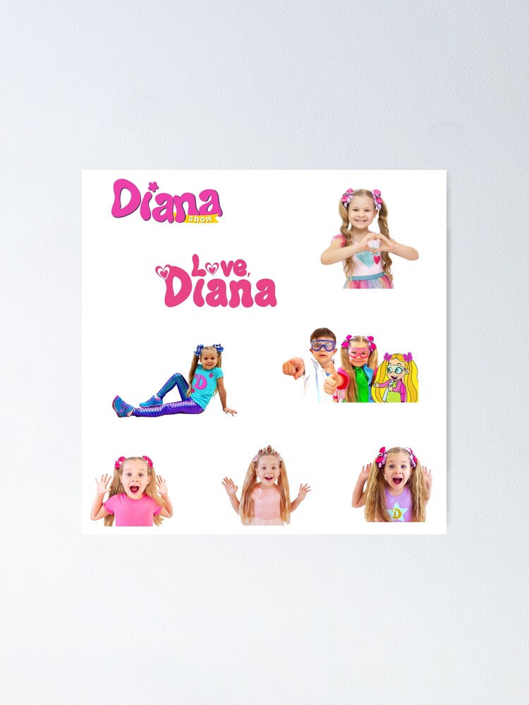 "Cute Kids Diana Show Mega Pack" Poster for Sale by aiosma | Redbubble