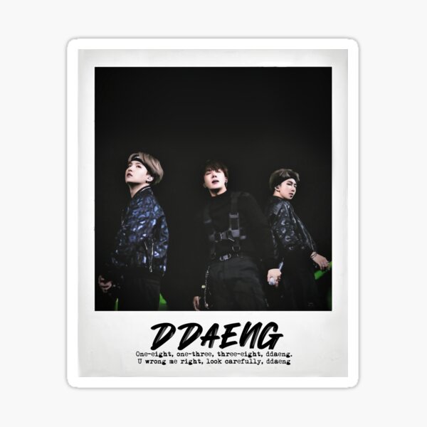 "RM, Suga, J-Hope - DDAENG" Sticker by mymikrokosmos | Redbubble