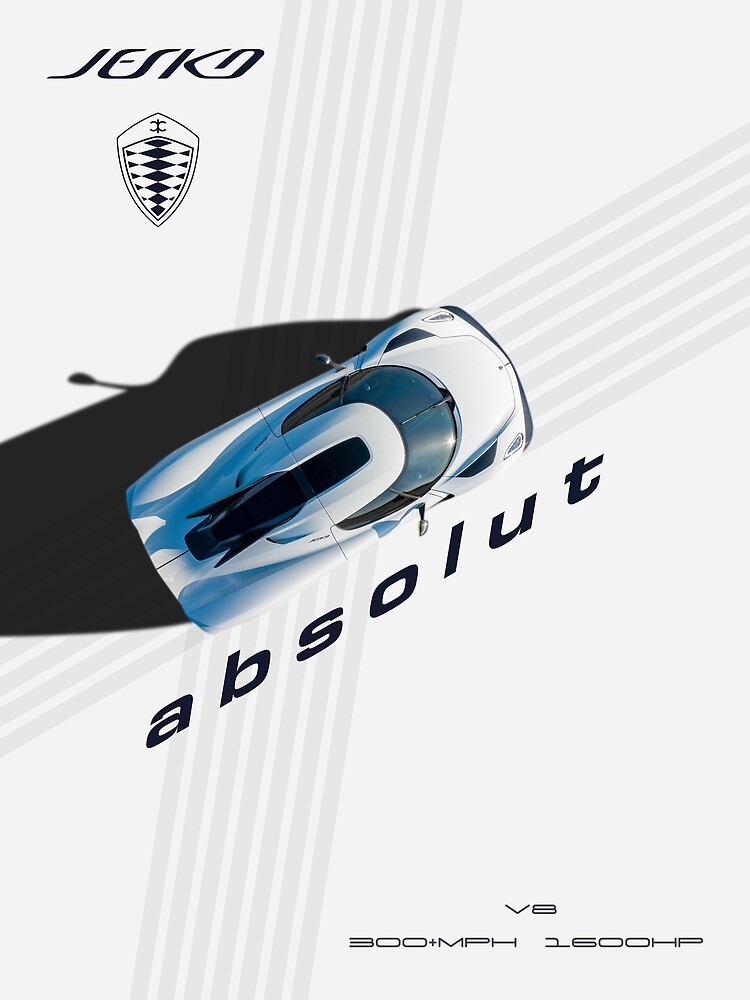 "Koenigsegg Jesko Absolut Top-Down-Ansichtsposter" Poster von ...