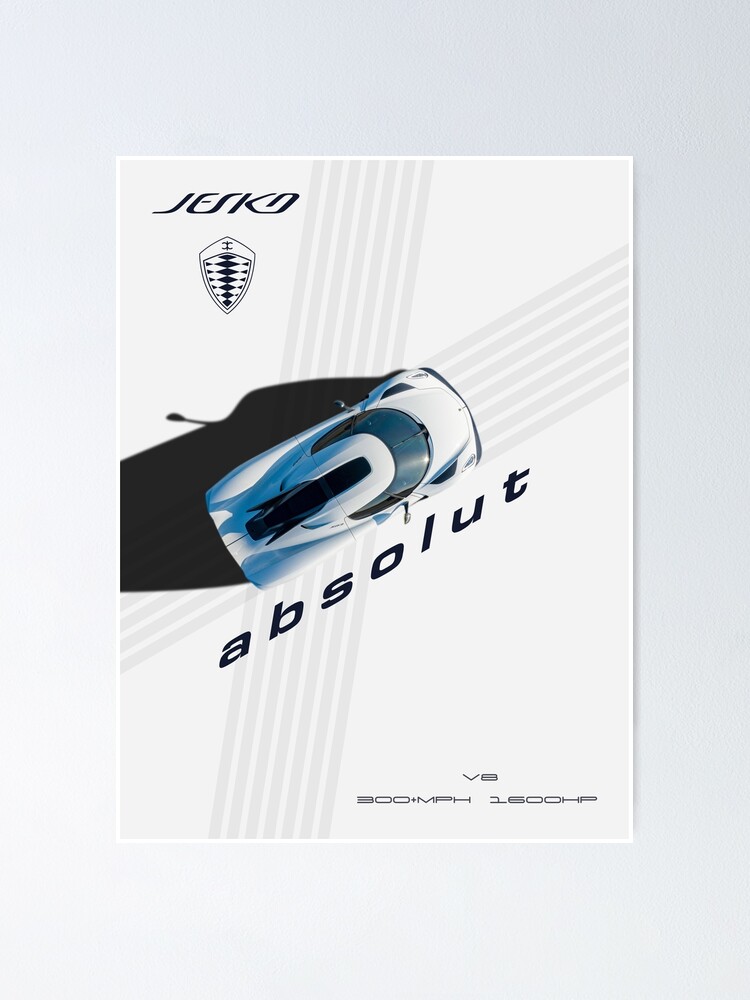 "Koenigsegg Jesko Absolut Top-Down-Ansichtsposter" Poster von ...