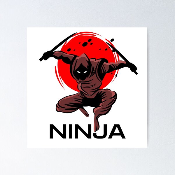 "ninja t-shirts, ninja stickers, ninja masques" Poster by Unty-Shirts ⭐ ...