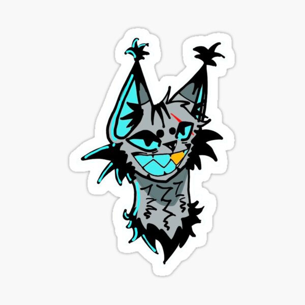 "Bizarre Funny Cartoon Cat Art " Sticker for Sale by BeaconMarketing ...