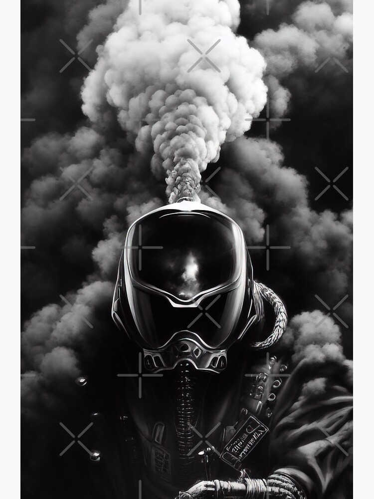 "Black and white anime smoke villain " Sticker for Sale by Karmanto ...