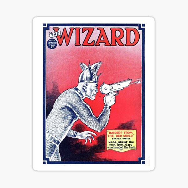 "The Wizard - UK Boy's Magazine Cover" Sticker for Sale by SSustainable ...