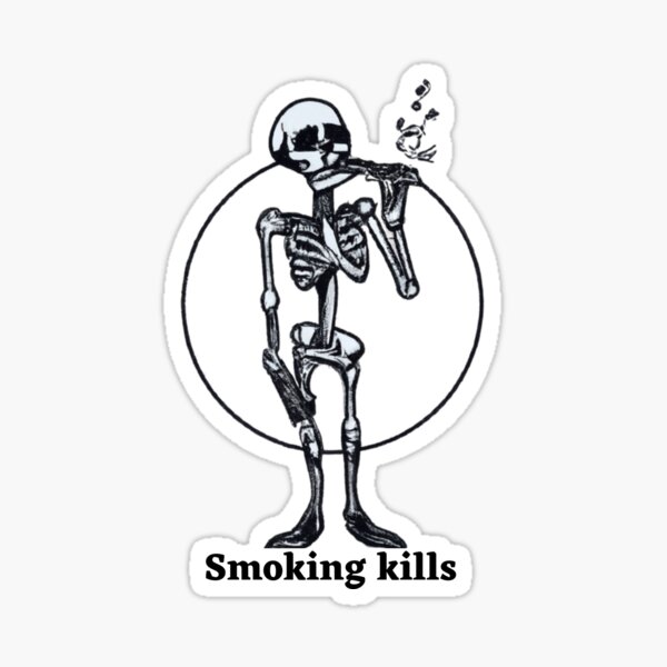 "smoking kills" Sticker for Sale by PainbutLove | Redbubble