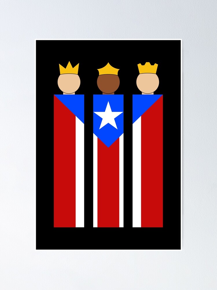 Póster «Tres Reyes Puerto Rico Bandera Reyes Magos Boricua ...