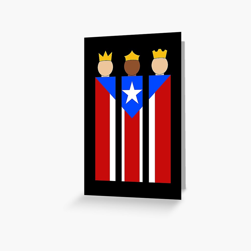 Tarjetas de felicitación «Tres Reyes Puerto Rico Bandera Reyes Magos ...