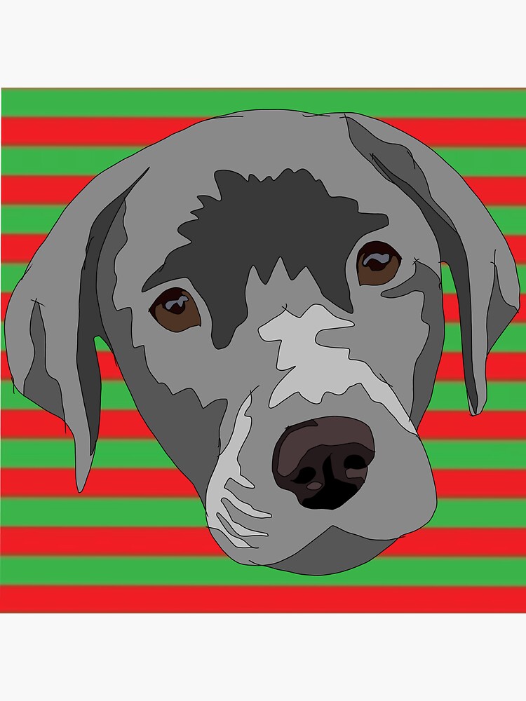 "Silver lab Christmas pattern" Sticker for Sale by LeahcarsArt | Redbubble