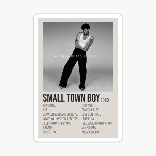 "small town boy | duncan laurence | aesthetic minimalist poster ...