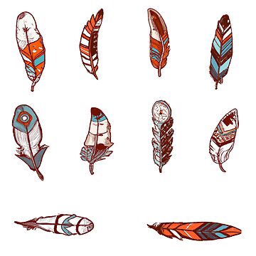 "Native American Feather Pack" Sticker for Sale by NaomiGTZP | Redbubble
