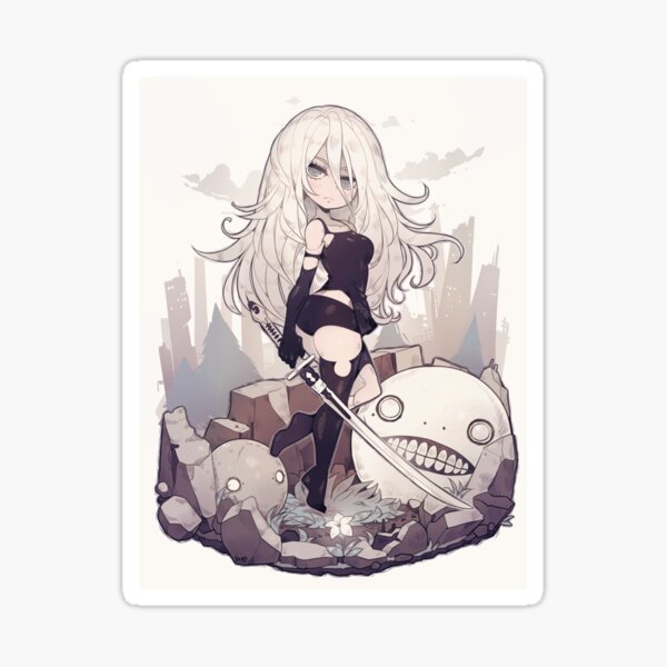 "Nier Automata 2B Anime" Sticker for Sale by StudioBlossom | Redbubble