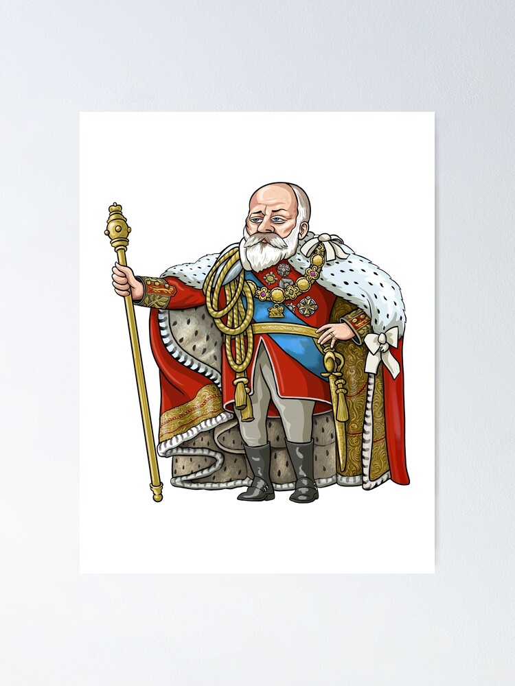 "King Edward VII (Design 2)" Poster for Sale by MacKaycartoons | Redbubble