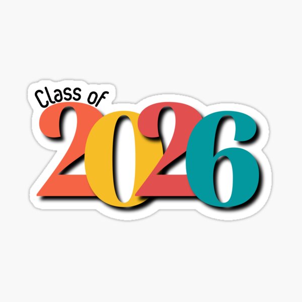 "Class of 2026 Shine Bright" Sticker for Sale by ShareJoy | Redbubble
