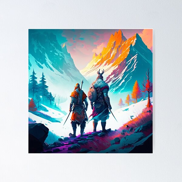 "Valheim Inspired Into the Snow We Go" Poster for Sale by ...
