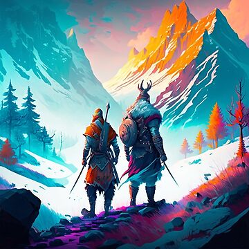 "Valheim Inspired Into the Snow We Go" Poster for Sale by ...