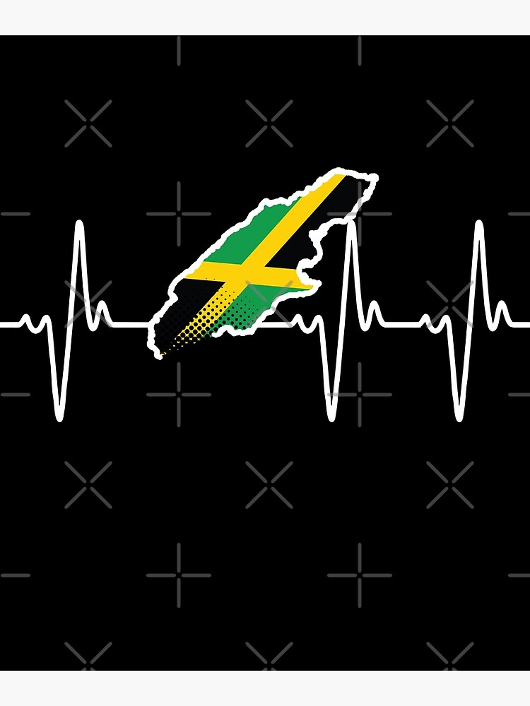Póster «Orgullo de la bandera de Jamaica Latido del corazón de las ...
