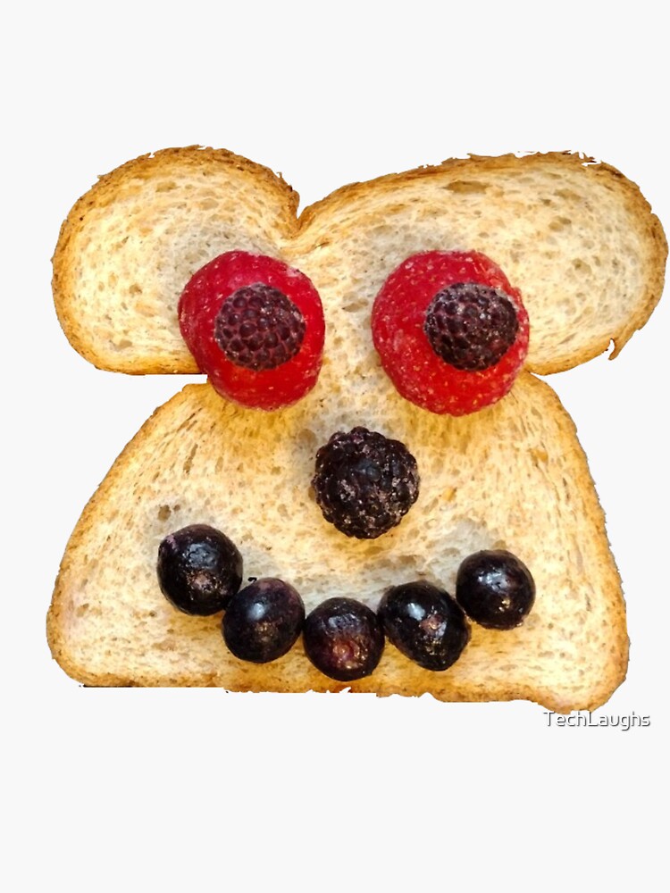 "Mr. Bread and Berry Man" Sticker for Sale by TechLaughs | Redbubble