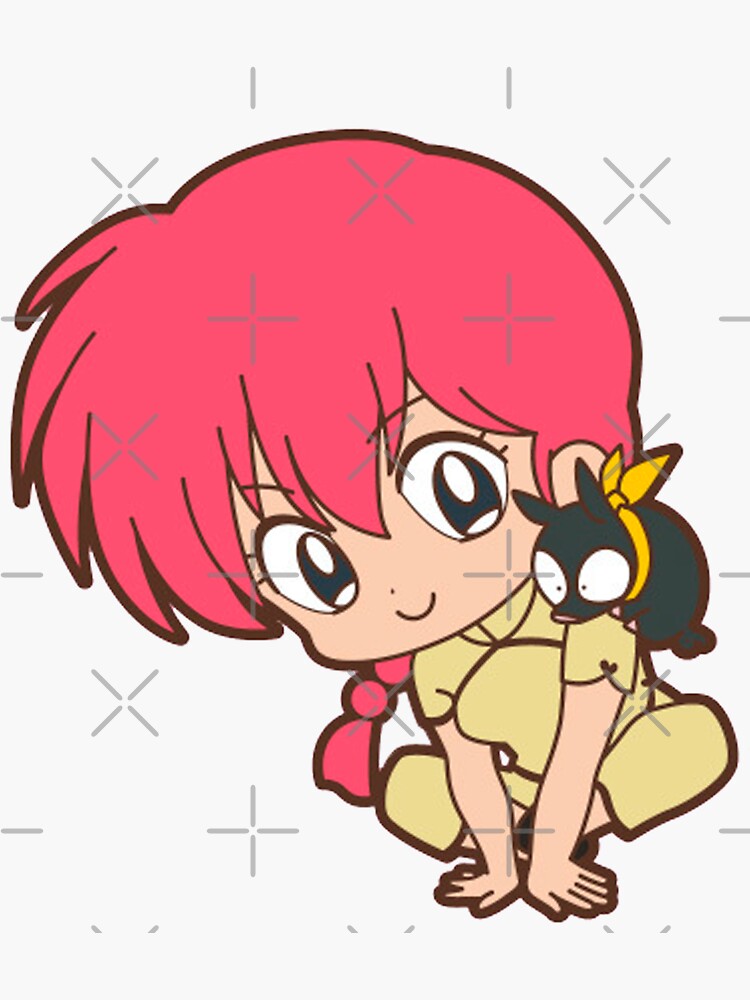 "RANMA & P CHAN CHIBI | RANMA 1/2" Sticker for Sale by GroupieClub ...