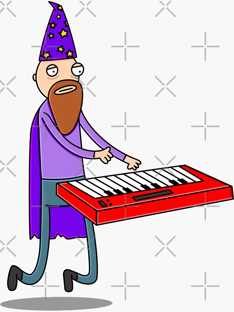 "Wizard playing a keyboard" Sticker for Sale by TR-Designs26 | Redbubble