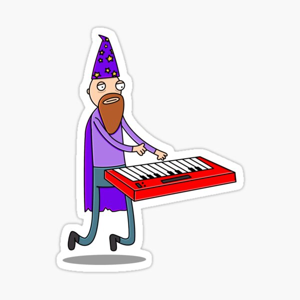 "Wizard playing a keyboard" Sticker for Sale by TR-Designs26 | Redbubble