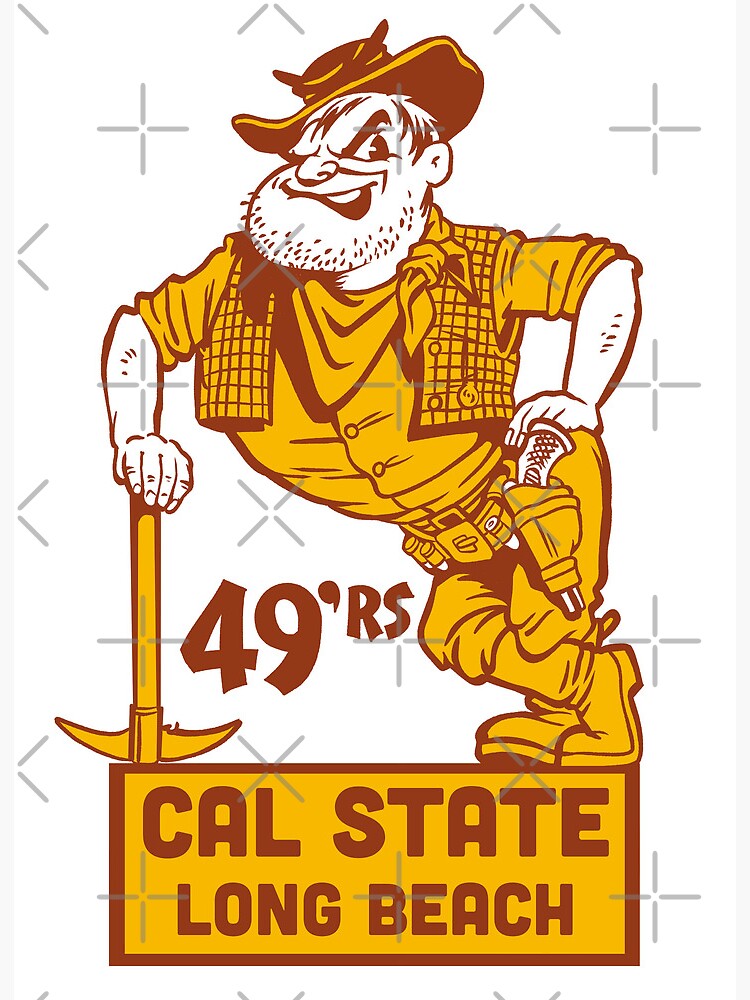 "Vintage California State Long Beach 49'rs mascot" Art Board Print for ...