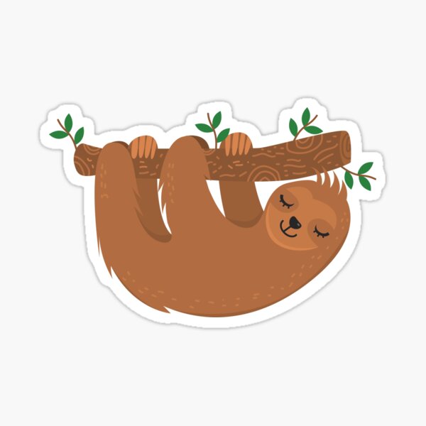 "sloth stack" Sticker for Sale by Feelinggo | Redbubble