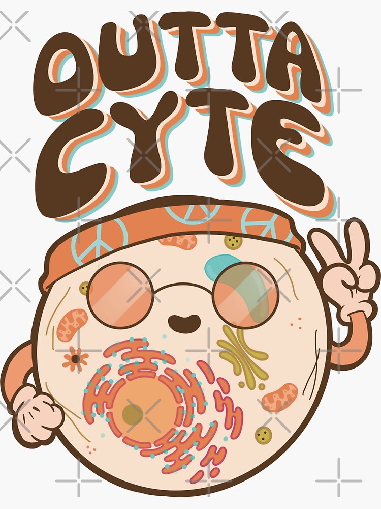 "Outta Cyte 70s Cell" Sticker for Sale by TrailMixArt | Redbubble