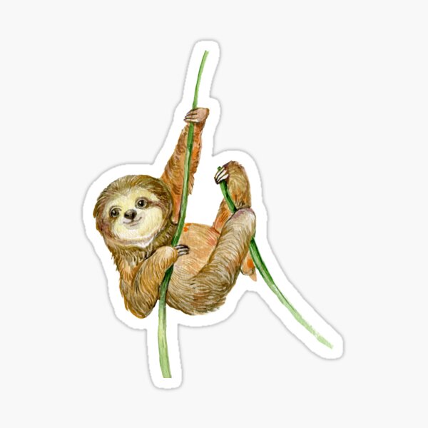 "sloth stack" Sticker for Sale by Feelinggo | Redbubble