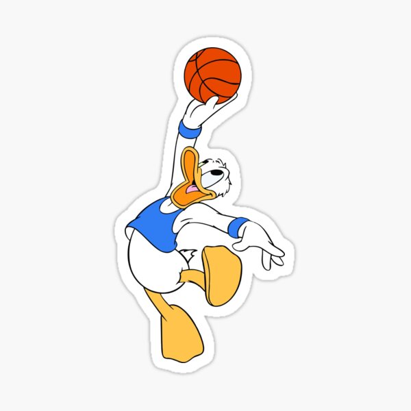 "Donald Duck playing Basketball" Sticker by gfitia | Redbubble