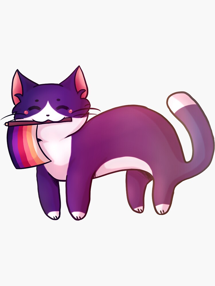 "Cinthean (Gay) Pride Cat 2022" Sticker for Sale by strwbrykitty ...