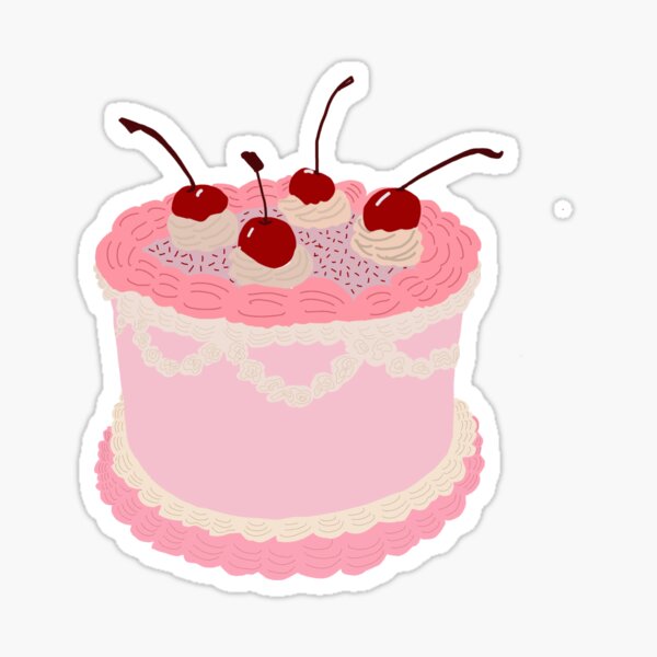 "Vintage Cake" Sticker for Sale by Bayleetheartist | Redbubble