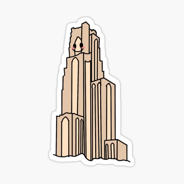 "Smiley Cathy- Cathedral of Learning" Sticker for Sale by marnilauren ...