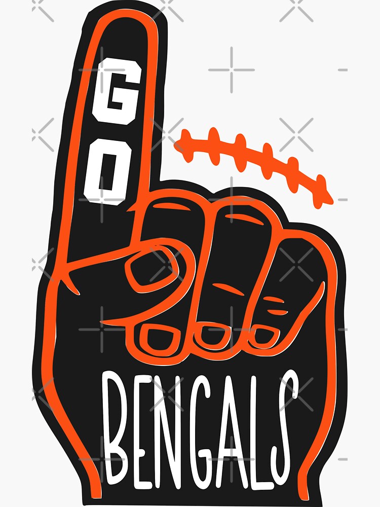 "Bengals Foam Finger" Sticker for Sale by WillcoPress | Redbubble