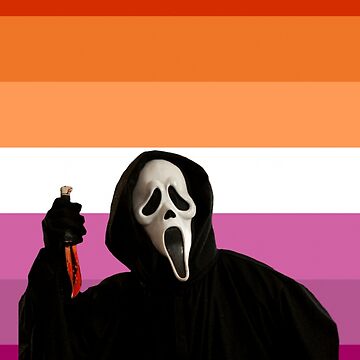 "Lesbian Pride Ghostface" Sticker for Sale by GroovyWitchShop | Redbubble
