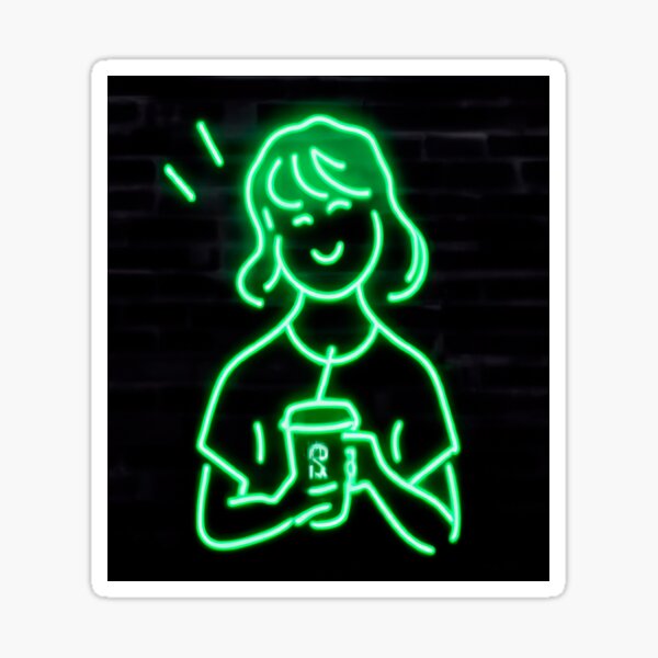 "Neona" Sticker for Sale by Farbitroid | Redbubble