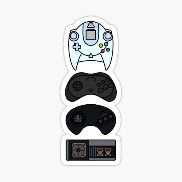 "Sega controllers" Sticker for Sale by BatsyBatsThyme | Redbubble