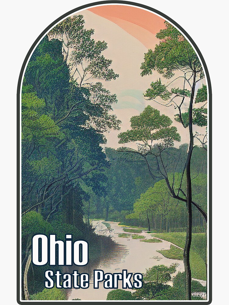 "Ohio State Parks Illustration" Sticker for Sale by dzzt | Redbubble