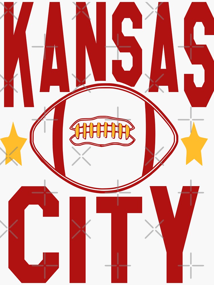 "Kansas City Retro Football" Sticker for Sale by WillcoPress | Redbubble