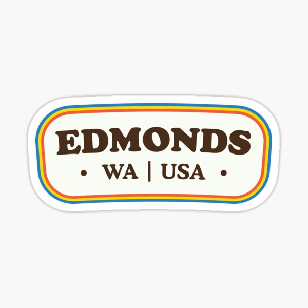 "Edmonds | Retro Badge" Sticker for Sale by retroready | Redbubble