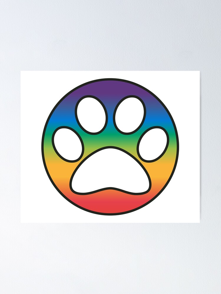 "Rainbow Bridge Pet Loss Pride Dog Cat Paw" Poster for Sale by MoePark ...