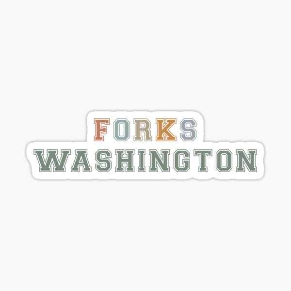"Forks Wa Sticker" Sticker for Sale by insolation-art | Redbubble