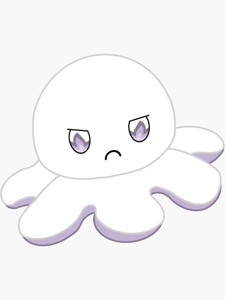 "White Rage Moody Reversible Octopus" Sticker for Sale by ShopBabyFace ...