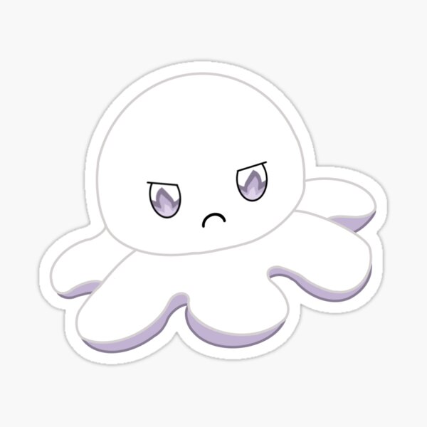 "White Rage Moody Reversible Octopus" Sticker for Sale by ShopBabyFace ...
